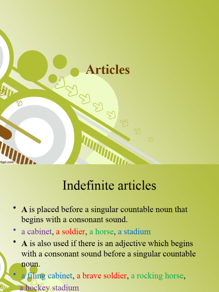 Articles Determiners | PDF | Grammatical Number | Noun