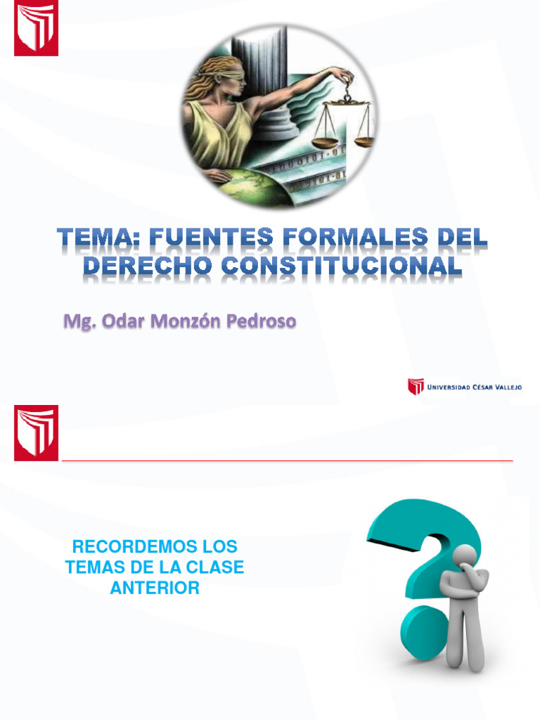 Clase 3 FUENTES FORMALES DE LA CONSTITUCION | PDF | Caso de ley ...