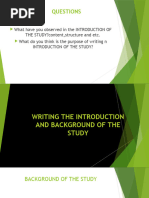 Introduction Vs Background of The Study | PDF