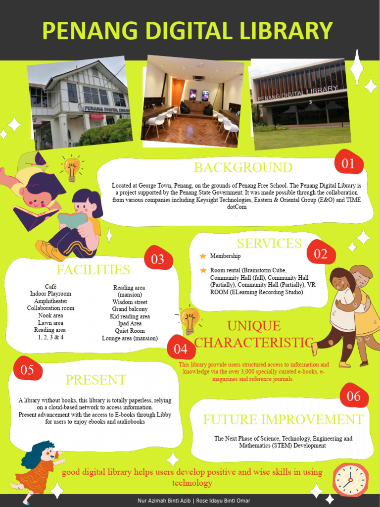 Yellow Illustrative Digital Education For Children Infographic ...
