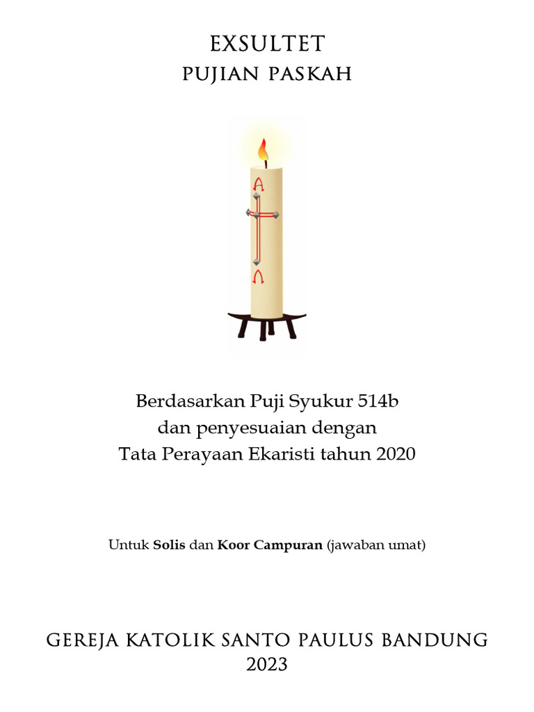 Pujian Paskah - Exsultet (Retyped) - Paulus | PDF