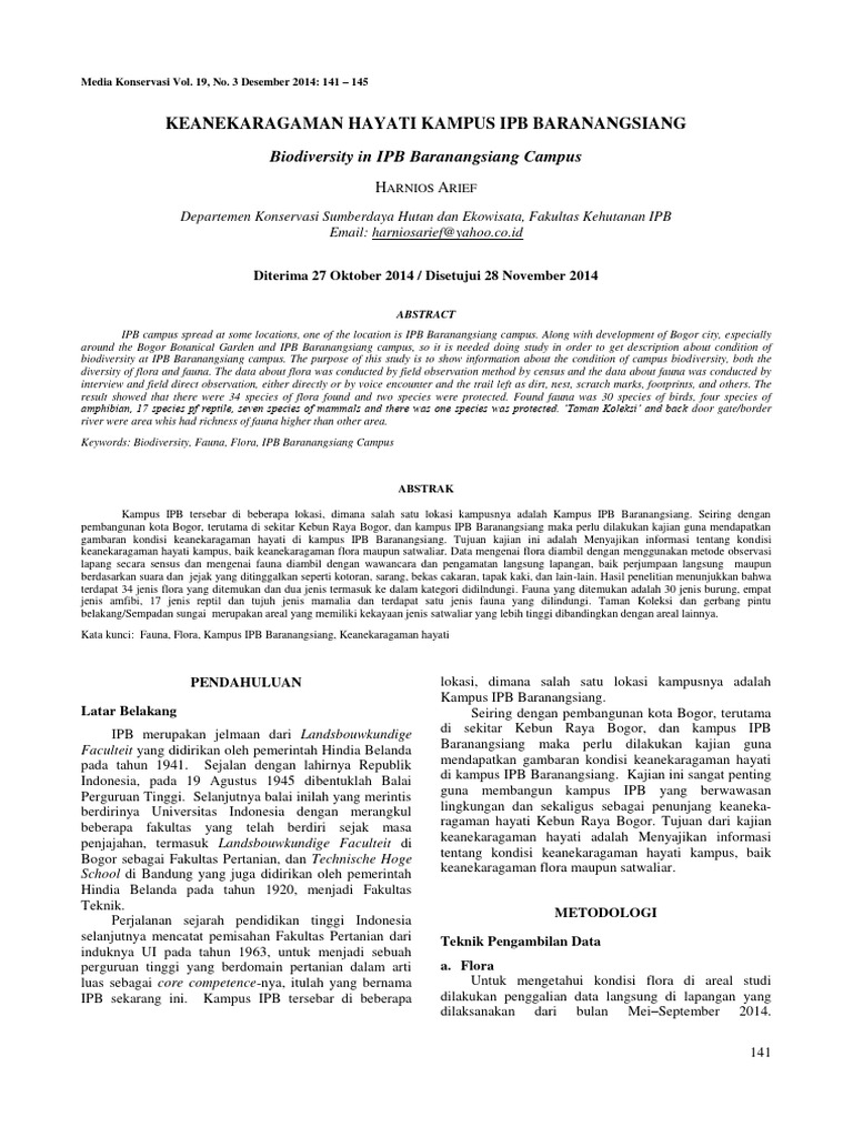 keanekaragaman-hayati-kampus-ipb-baranangsiang | PDF