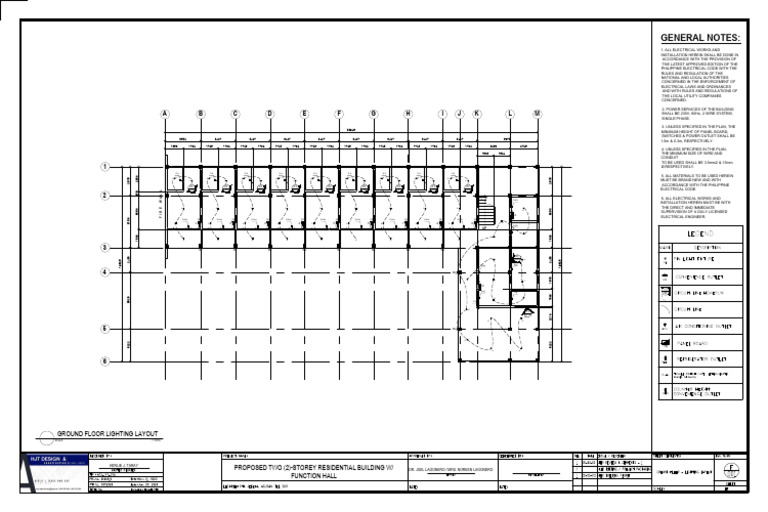E001 Ground Lighting Layout | PDF | Electrical Components | Electrical Engineering