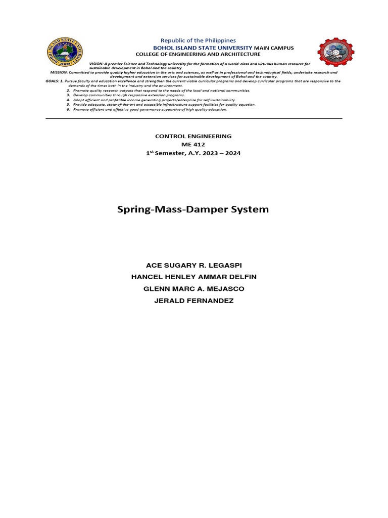 Control Engineering Project | PDF | Laplace Transform | Damping