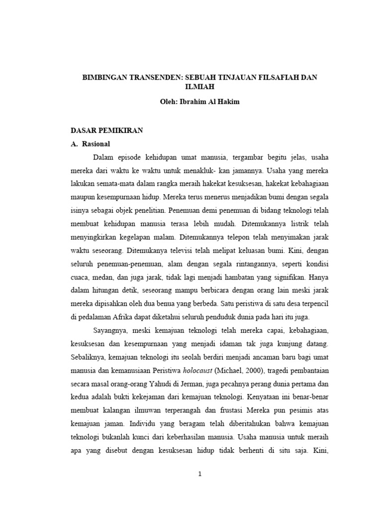 Kebutuhan Manusia Akan Spiritualisme | PDF | Filsafat | Sains & Matematika