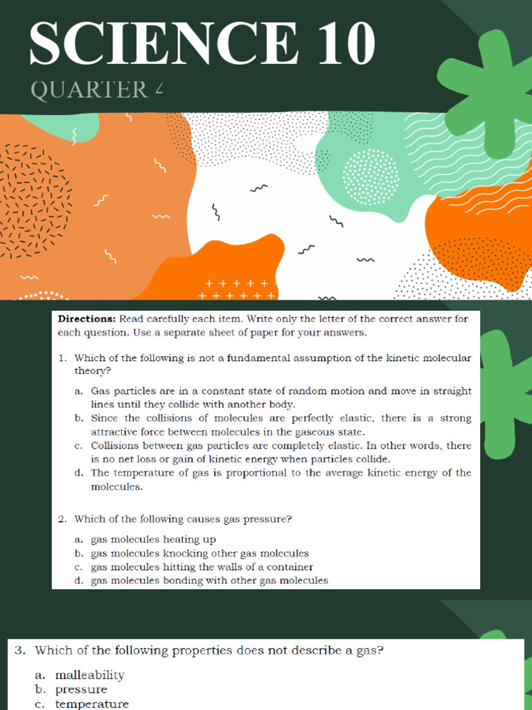 MODULE 1 Lesson 4 Kinteic Theory | PDF MODULE 1 Lesson 4 Kinteic Theory | PDF