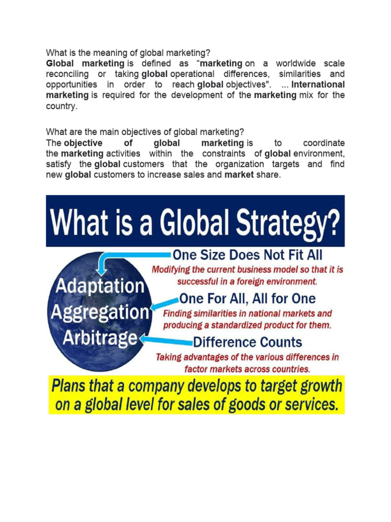 Global Marketing Explained | PDF