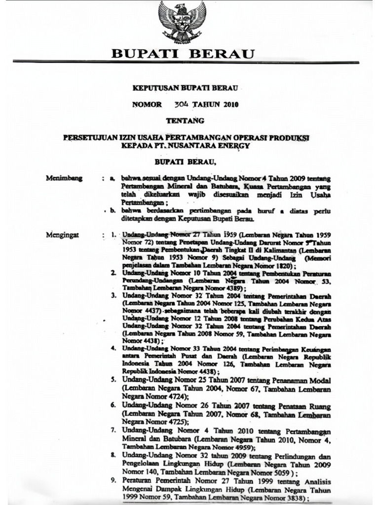 IUP OP Nusantara Energy | PDF