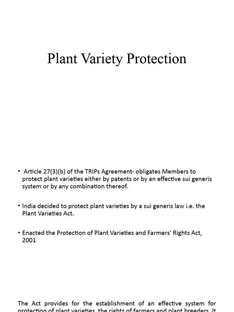 Plant Variety Protection | PDF | Plant Breeding | Intellectual Property