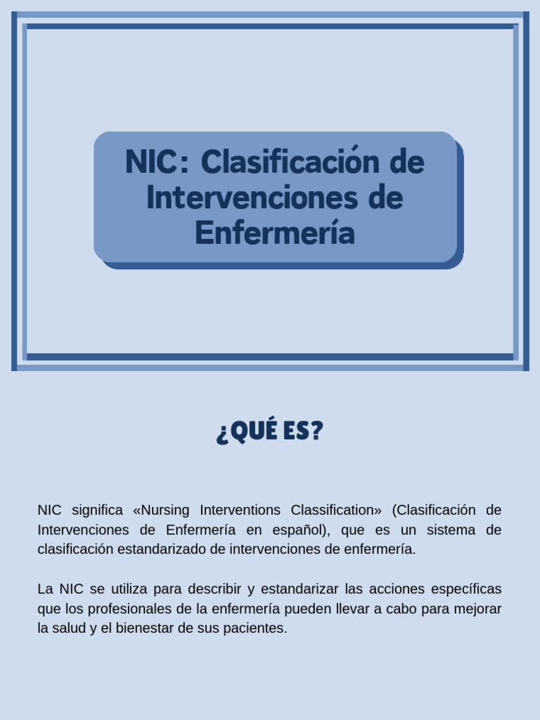 NIC: Clasificación de Intervenciones de Enfermería | Descargar gratis ...
