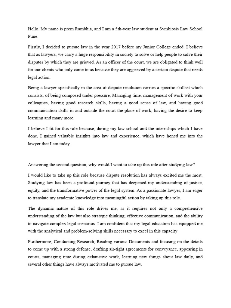 LLM Statement of Purpose: Prem Rambhia | PDF