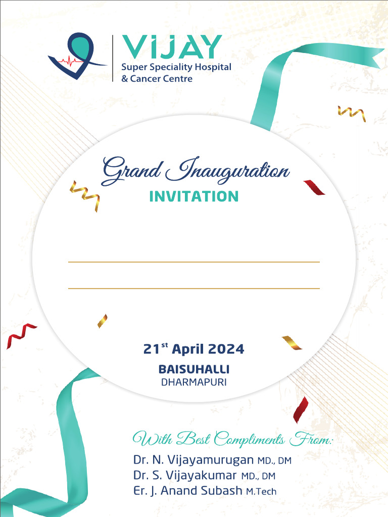 Vijay Super Speciality Hospital invitation | PDF