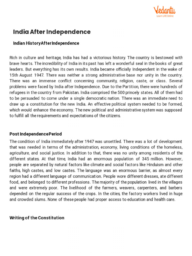 India After Independence | PDF