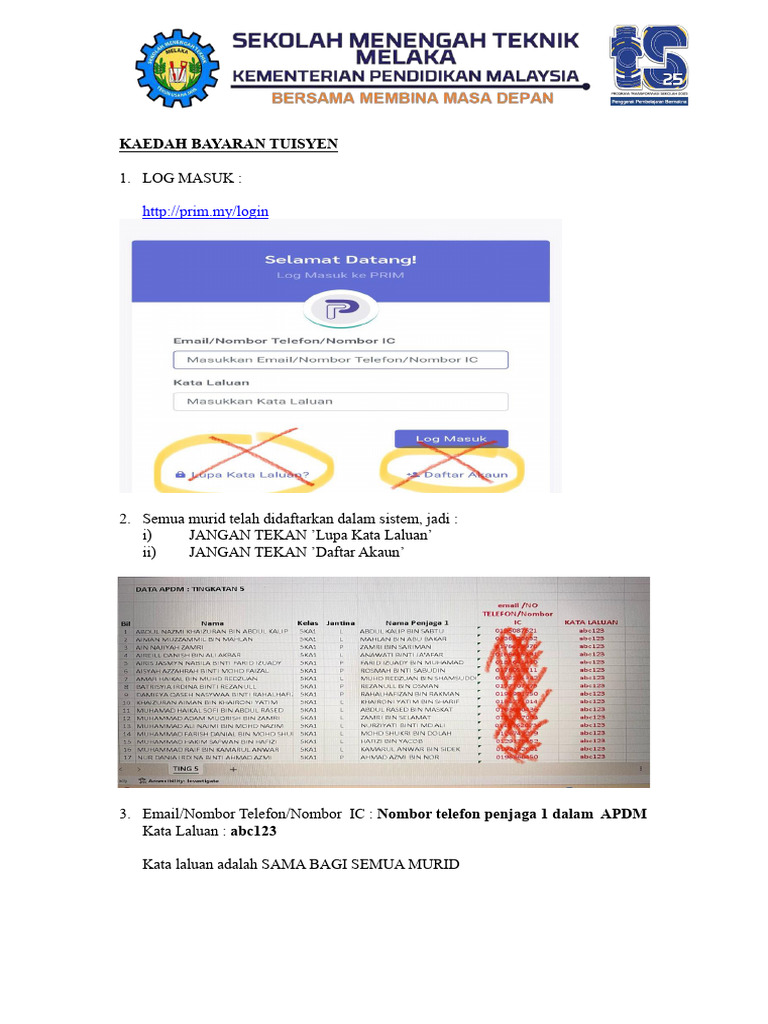 Kaedah Bayaran Tuisyen | PDF