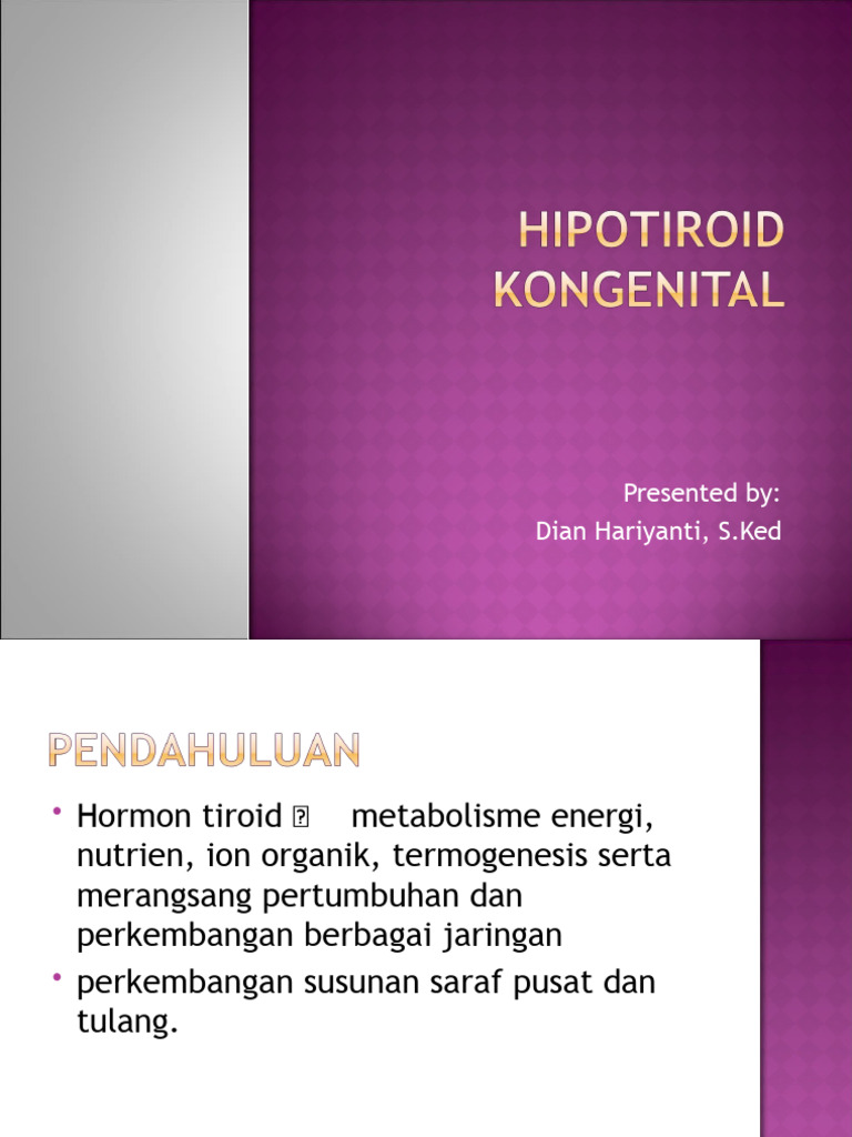 Hipotiroid Kongenital Editppt | PDF