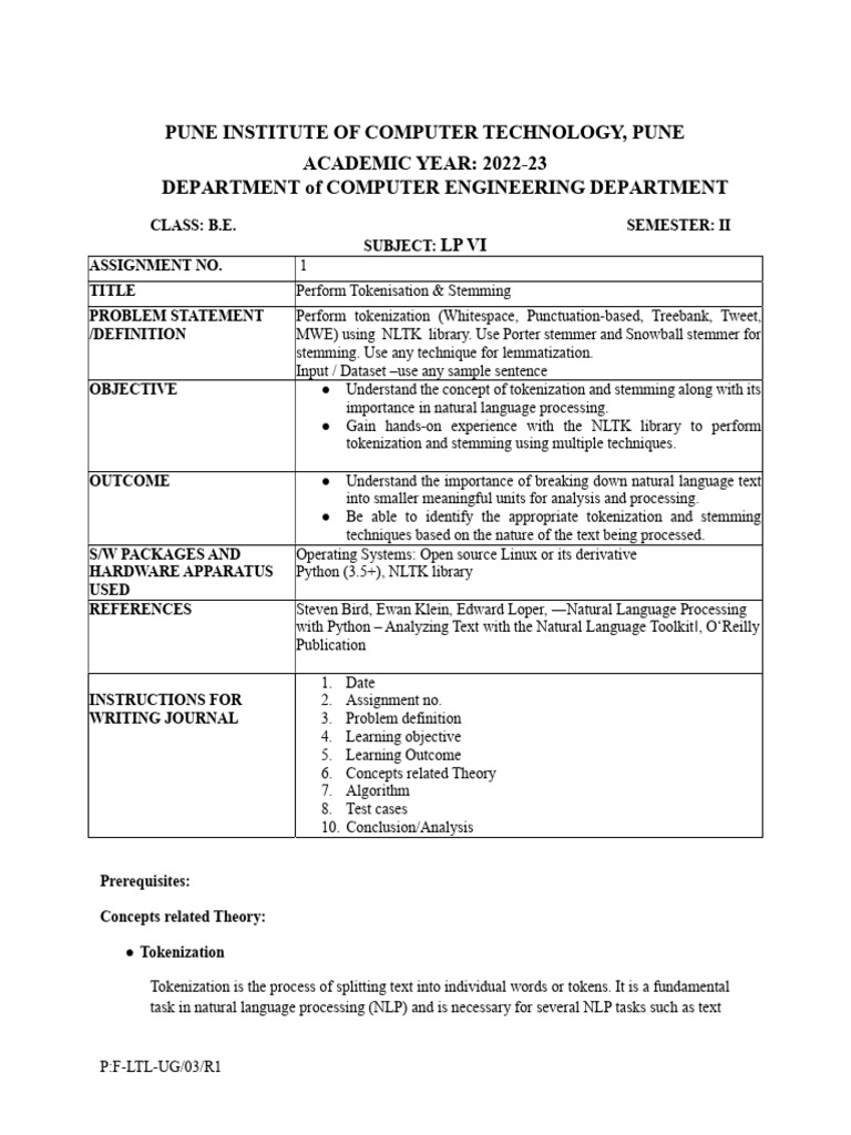 Lp Vi Manual | PDF | Morphology (Linguistics) | Artificial Neural Network