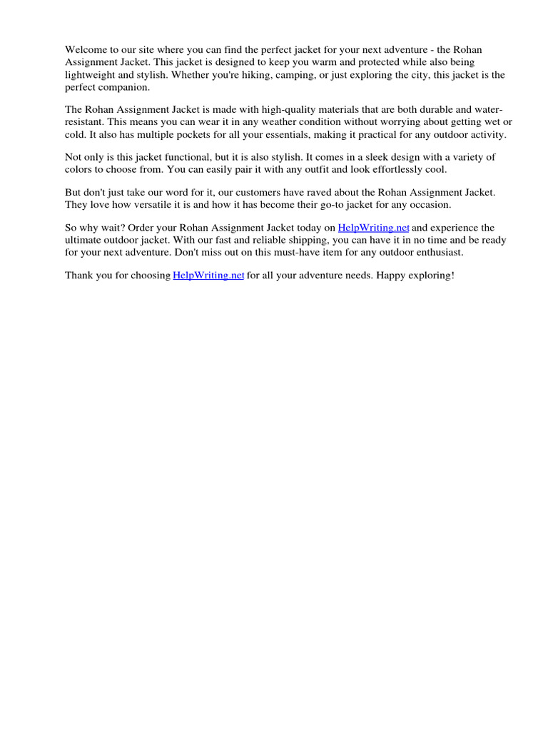 Rohan Assignment Jacket | PDF | Computer Hardware | Computing