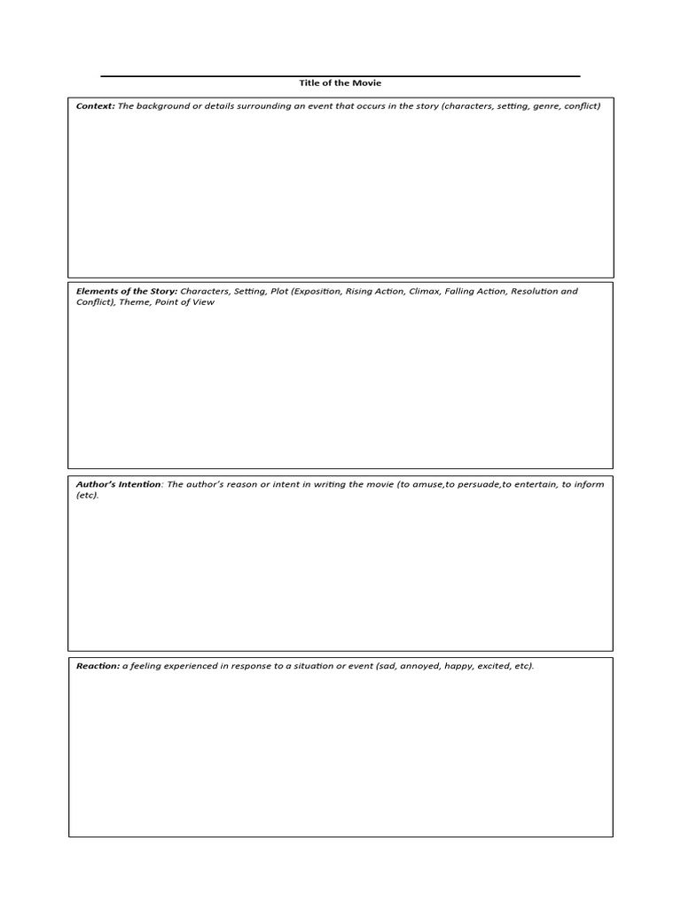 Movie Analysis Template 1 PDF | PDF