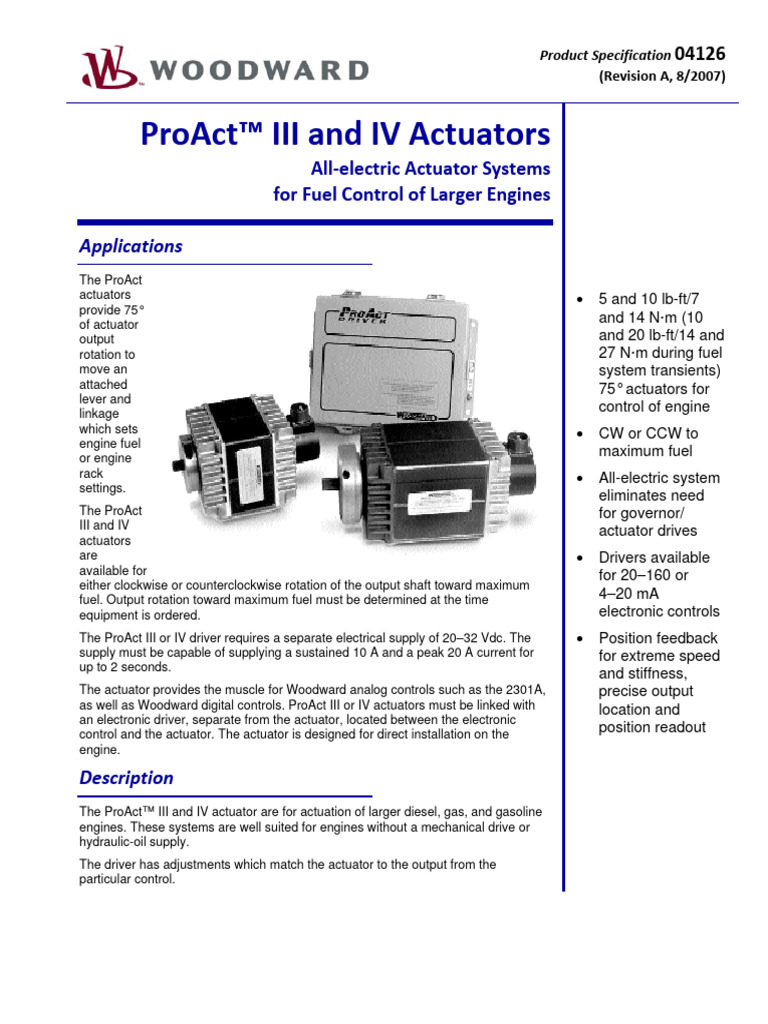 Proact Iii Iv | PDF | Actuator | Engines