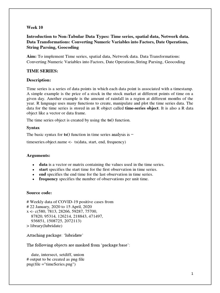 Week 10 | PDF | Vertex (Graph Theory) | Time Series