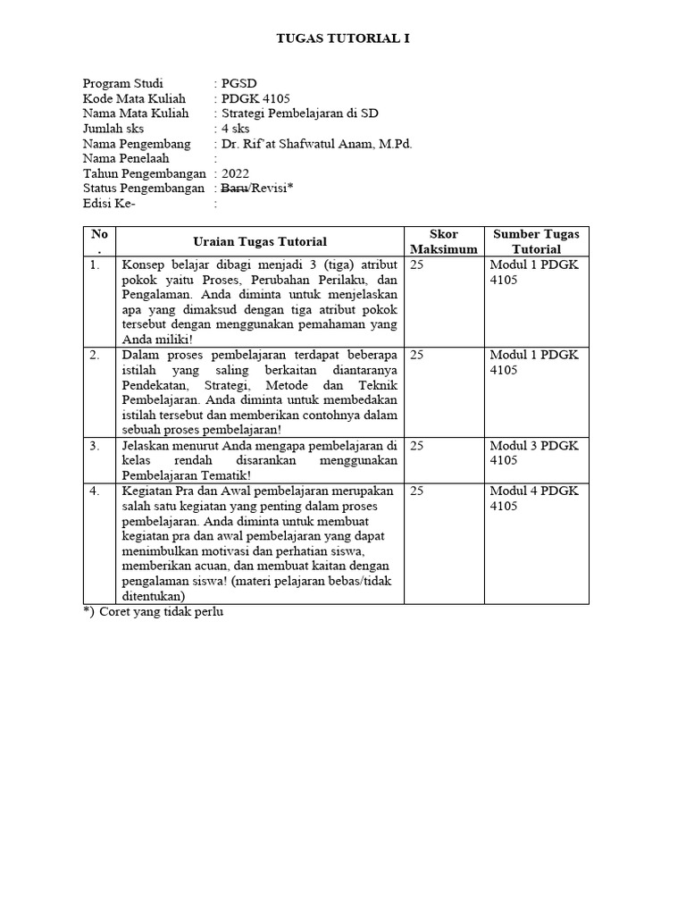 Sesi 3 Tugas Tutorial 1 (ALI) | PDF