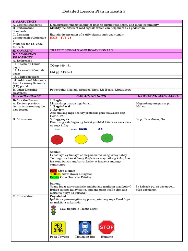 Grade 3 - COT - DLP - Q4 - MAPEH | PDF