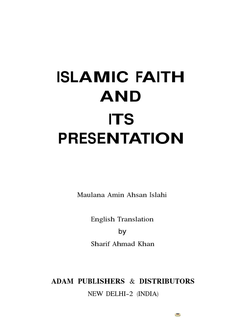 Islamic Faith and Its Presentation | PDF | Prophets And Messengers In ...