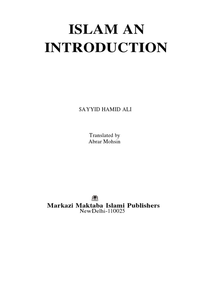 Islam an Introduction | PDF | Prophets And Messengers In Islam | Marriage