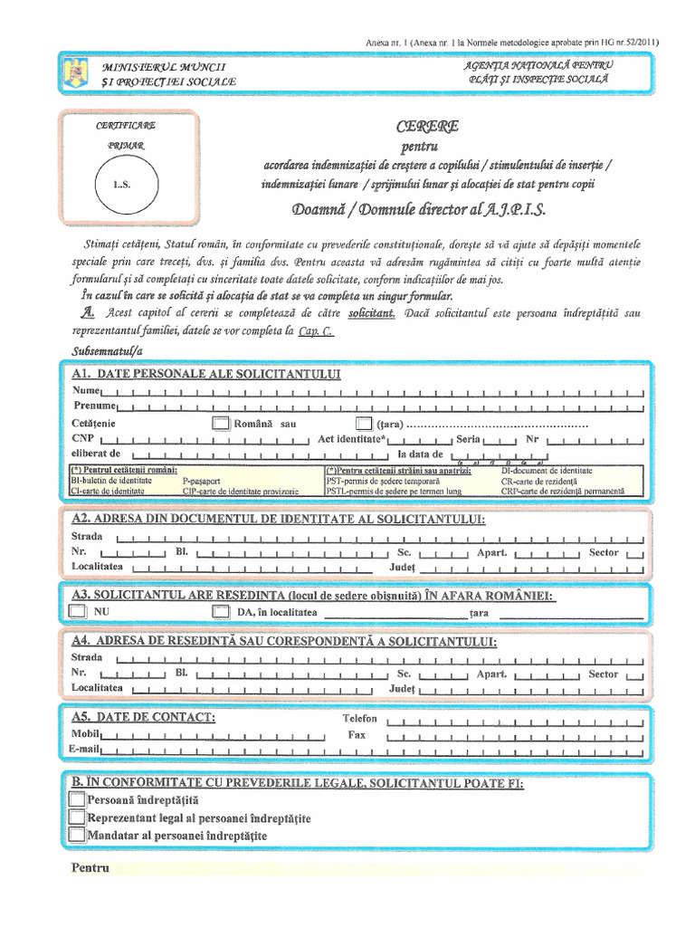 Cerere Si Declaratie | PDF
