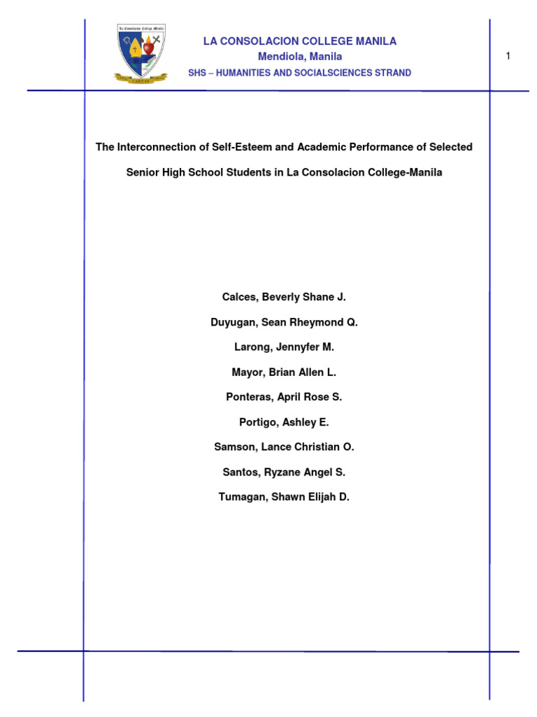PR2 Chapter1 Draft Group-4 | PDF | Self Esteem | Adolescence