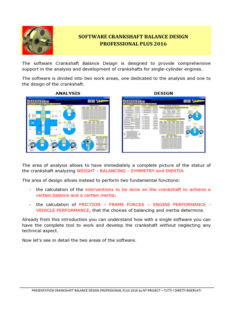 Presentation Crankshaft Balance Design | PDF | Engines | Force