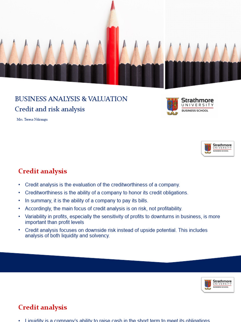 Credit and Risk Analysis | PDF | Bond Credit Rating | Credit Risk