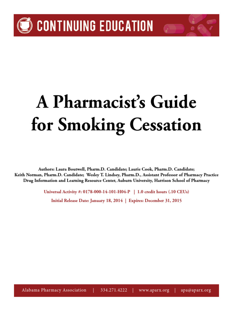 CE Winter Smoking Cessation | PDF | Smoking Cessation | Nicotine