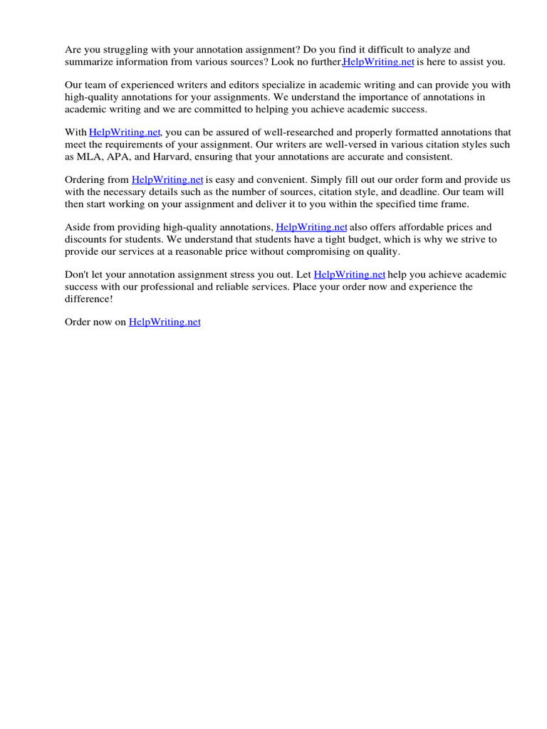 Annotation Assignment | PDF | Annotation | Teachers