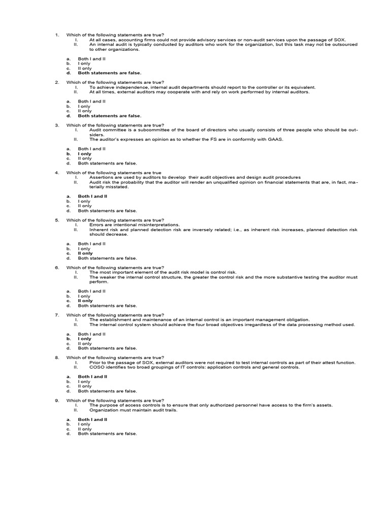 Auditing in A CIS Envinronment Mid Term With Solution | PDF | Databases | Internal Control