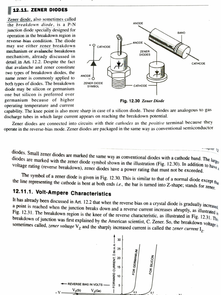 Zener Diodes: Characteristics & Uses | PDF | Diode | P–N Junction