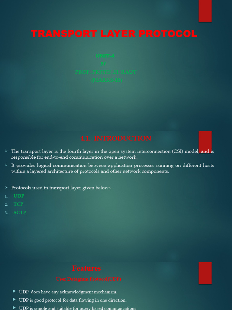 UNIT 4 ACN Updated | PDF | Transmission Control Protocol | Port (Computer Networking)