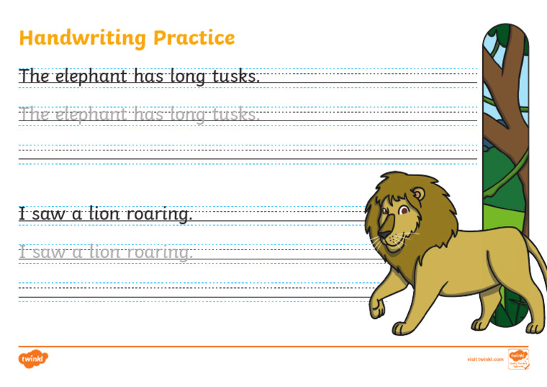 Handwriting Practice with Animals | PDF | Language Arts & Discipline