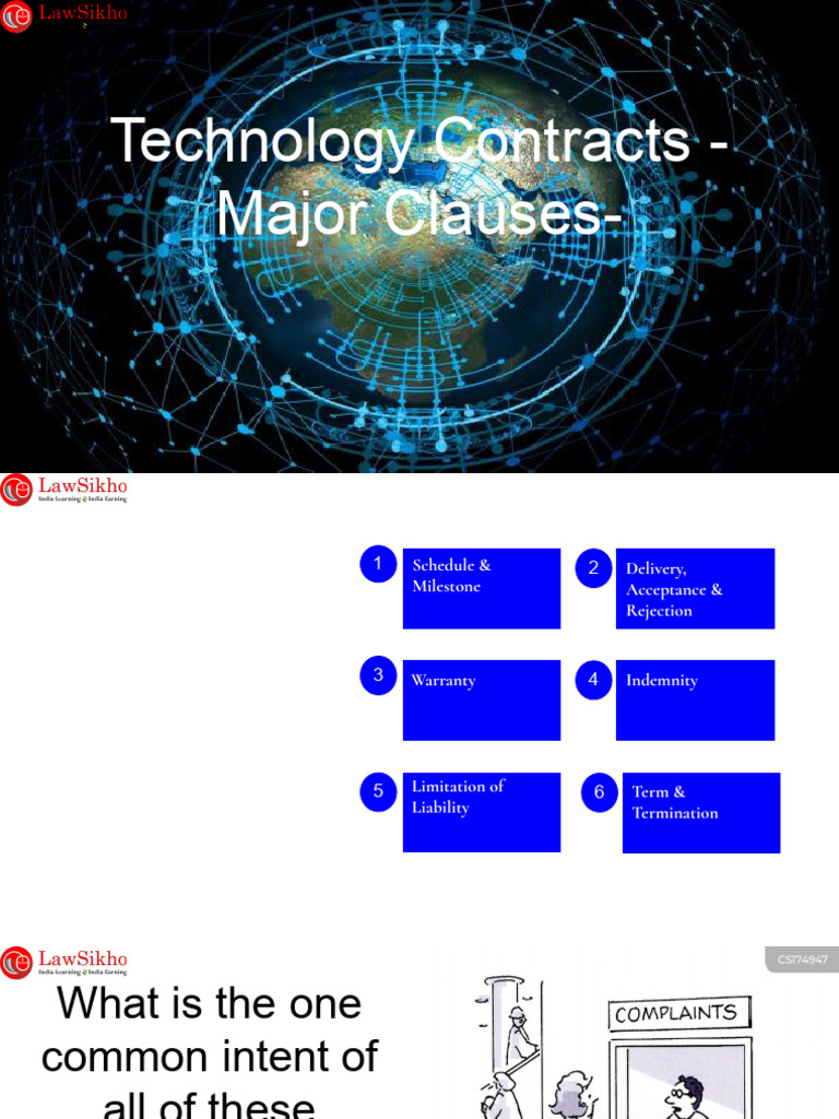 Operative Clauses of Tech. Contracts | PDF | Indemnity | Software As A ...