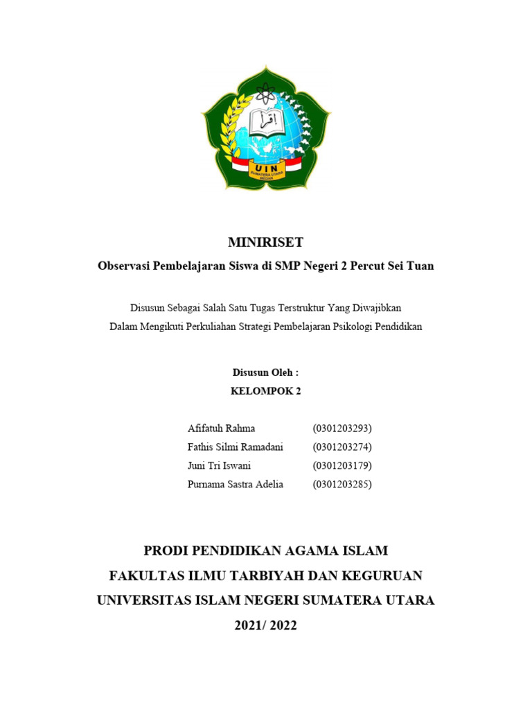 Contoh Mini Riset | PDF