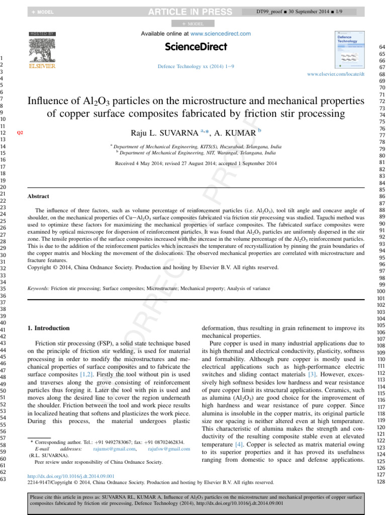 Influence of Al2O3 Particles On The Microstructure | PDF | Signal To ...