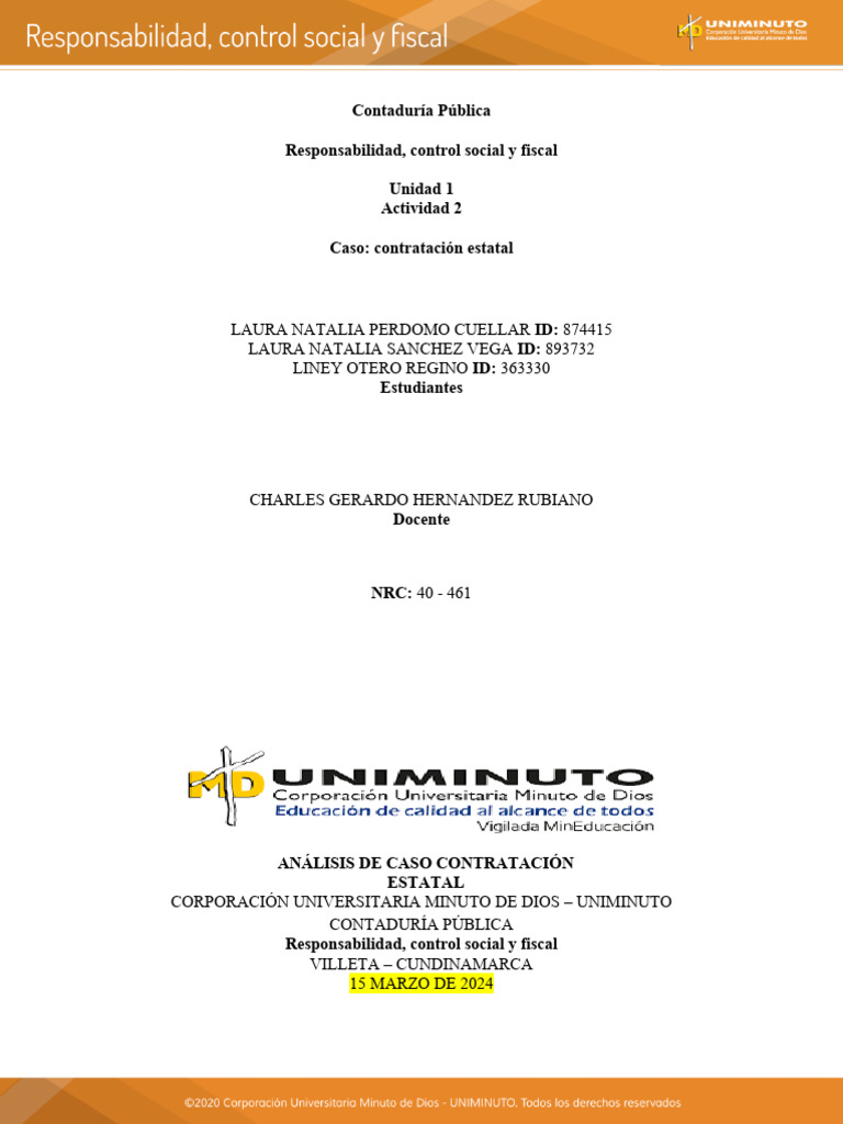 Actividad 2 Responsabilidad, Control Social y Fiscal | Descargar gratis ...