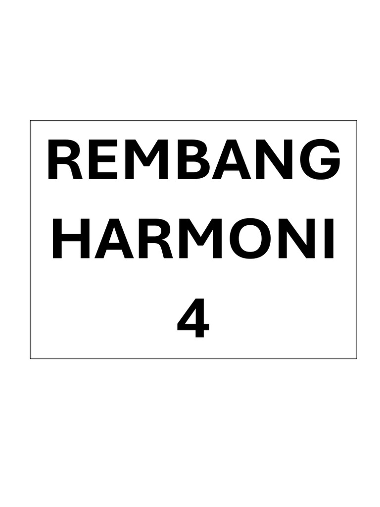 Brosur Rembang Harmoni 4 | PDF