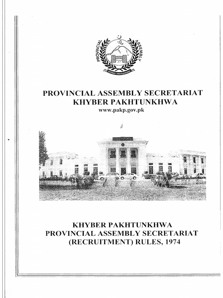 Recruitment Rules KP Assembly | PDF