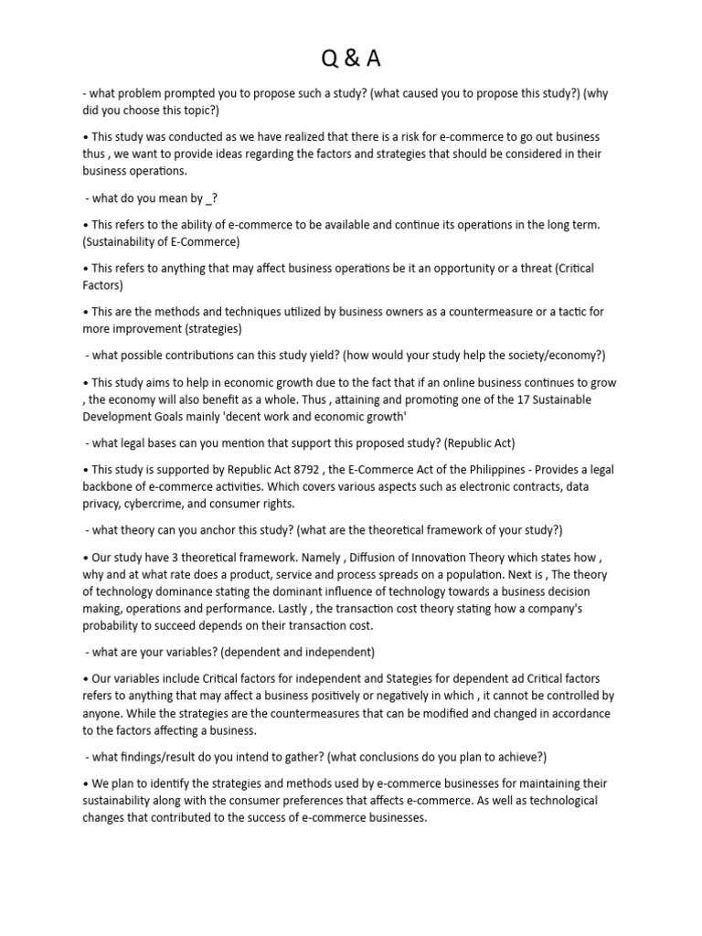 Qa | PDF | E Commerce | Sampling (Statistics)