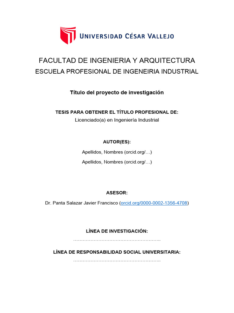FORMATO de Tesis UCV-2024 | Descargar gratis PDF | Diseño de la ...