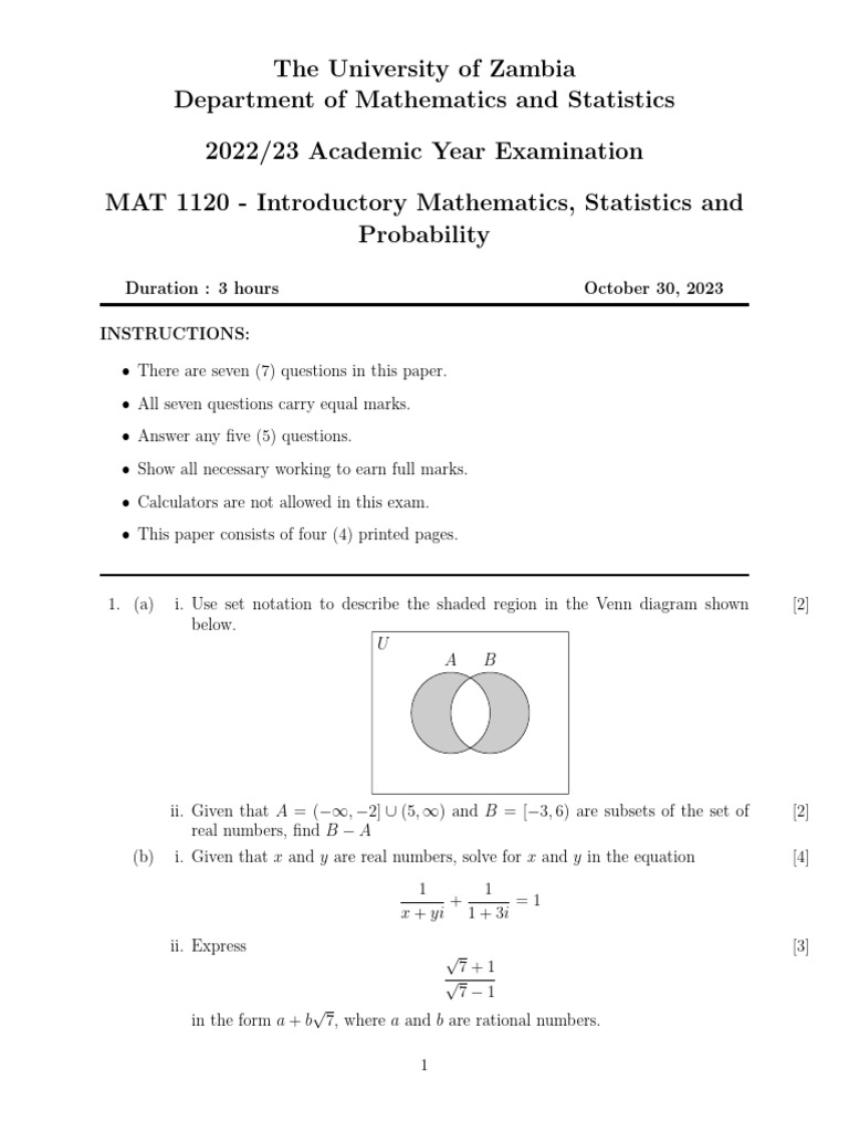MAT_1120_EXAM_2022_23 | PDF | Function (Mathematics) | Polynomial
