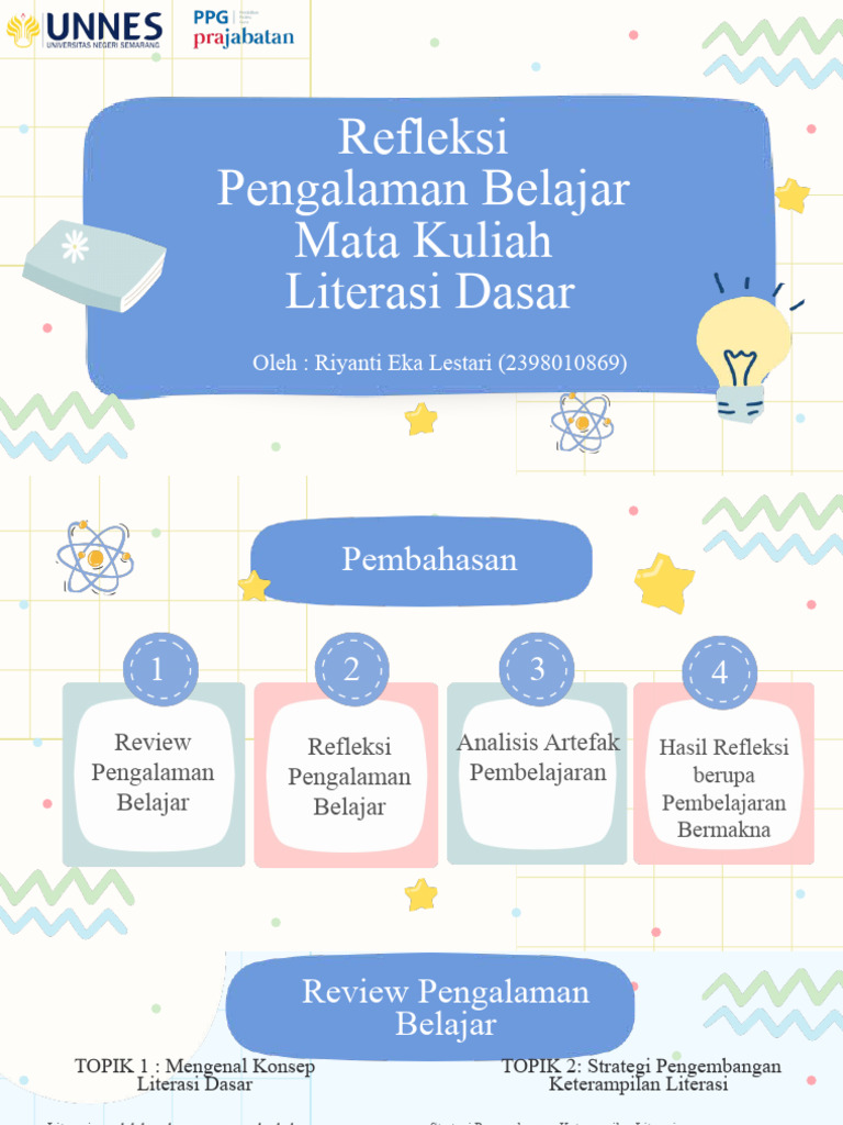 Refleksi Belajar Literasi Dasar - Riyanti Eka Lestari | PDF