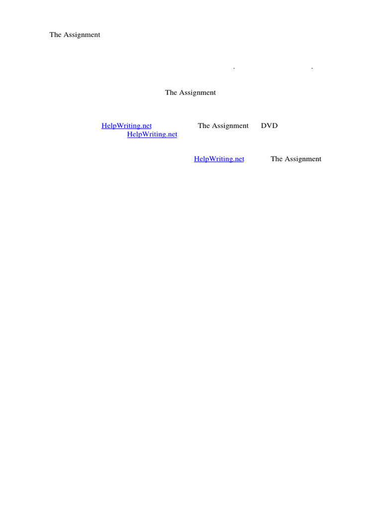 观看电影《the Assignment》 | PDF