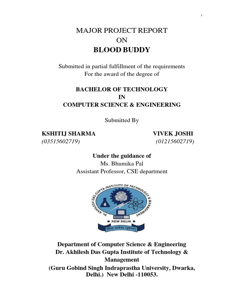 Project Report | PDF | Blood Donation | Mobile App